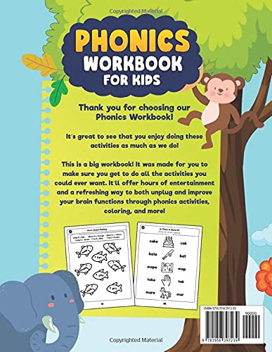 Phonics Workbook for Kids 4-6: More Than 80 Pages to Learn Letters, New Words, Practice Letter Sounds, Practice Reading and More! | Phonics Activities ... for Little Readers and Kids Ages 4, 5 & 6