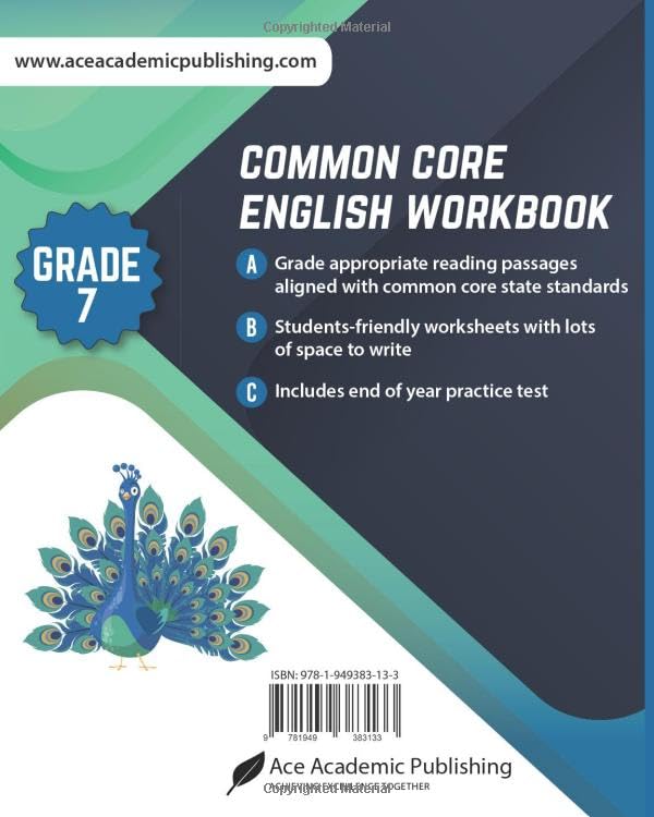 Common Core English Workbook: Grade 7 English