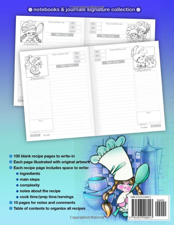 My recipes. Write-in cooking notebook.: 100 recipe journal. 1 page per recipe. (Notebooks & Journals Signature Collection)