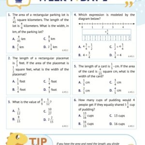 6th Grade Common Core Math: Daily Practice Workbook - Part I: Multiple Choice | 1000+ Practice Questions and Video Explanations | Argo Brothers (Next Generation Learning Standards Aligned (NGSS))