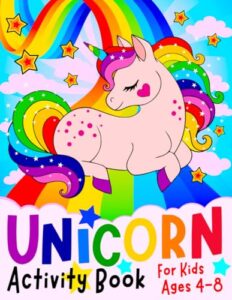 unicorn activity book for kids ages 4-8 (silly bear coloring books)