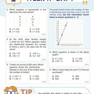 6th Grade Common Core Math: Daily Practice Workbook - Part I: Multiple Choice | 1000+ Practice Questions and Video Explanations | Argo Brothers (Next Generation Learning Standards Aligned (NGSS))