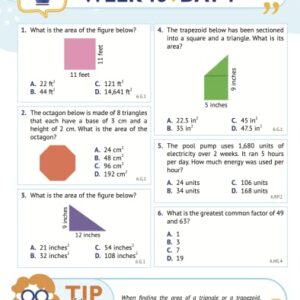 6th Grade Common Core Math: Daily Practice Workbook - Part I: Multiple Choice | 1000+ Practice Questions and Video Explanations | Argo Brothers (Next Generation Learning Standards Aligned (NGSS))