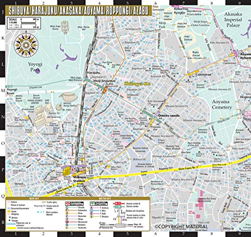 Streetwise Tokyo Map - Laminated City Center Street Map of Tokyo, Japan (Michelin Streetwise Maps)