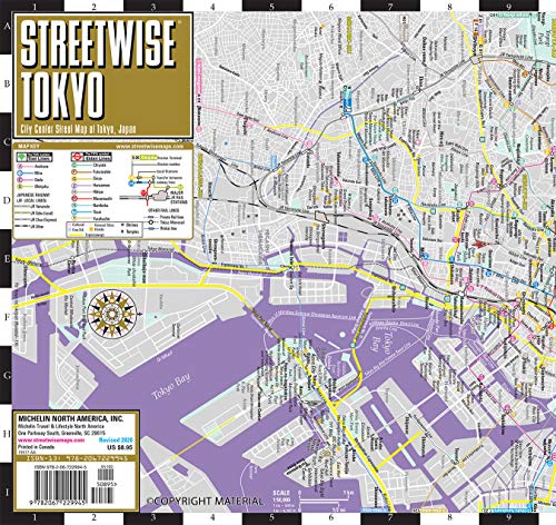 Streetwise Tokyo Map - Laminated City Center Street Map of Tokyo, Japan (Michelin Streetwise Maps)