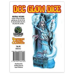 goodman games dcc glow - dice neutral wizard, multicolour