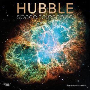 hubble space telescope | 2023 12 x 24 inch monthly square wall calendar | foil stamped cover | browntrout | science astronomy technology