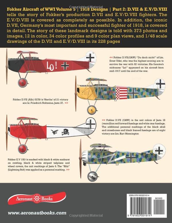 Fokker Aircraft of WWI: Volume 5 | 1918 Designs Part 2 – D.VII & D.VIII