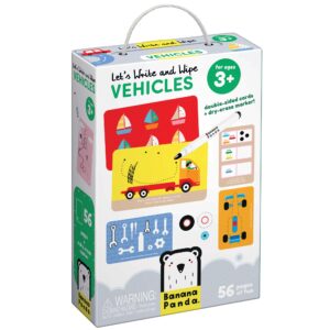 let’s write and wipe preschool learning activities - vehicles - 56 pages of creative tasks on dry-erase cards with marker promote early learning basics and motor skills, for kids ages 3 - 5 years