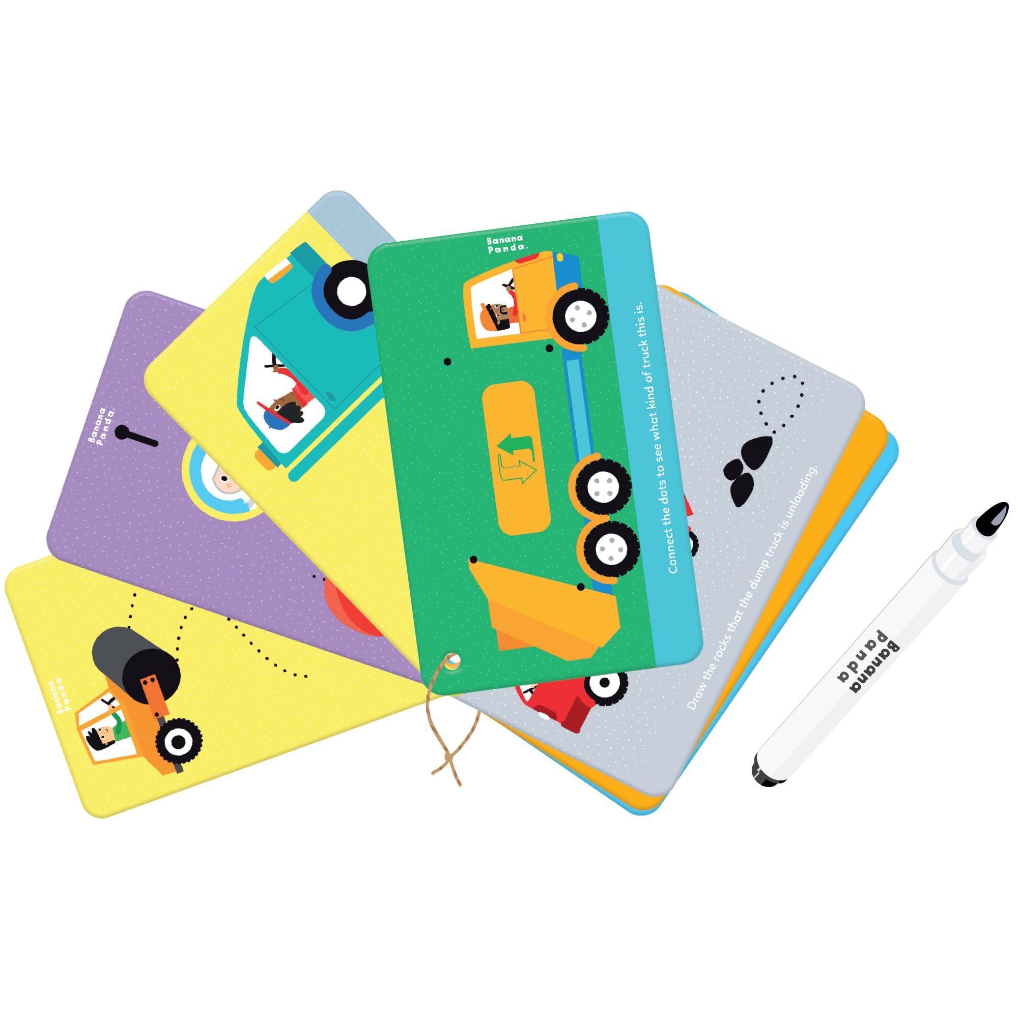 Let’s Write and Wipe Preschool Learning Activities - Vehicles - 56 Pages of Creative Tasks on Dry-Erase Cards with Marker Promote Early Learning Basics and Motor Skills, for kids ages 3 - 5 years