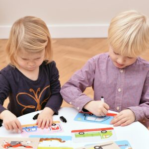 Let’s Write and Wipe Preschool Learning Activities - Vehicles - 56 Pages of Creative Tasks on Dry-Erase Cards with Marker Promote Early Learning Basics and Motor Skills, for kids ages 3 - 5 years