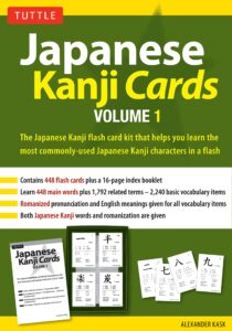 japanese kanji cards kit volume 1: learn 448 japanese characters including pronunciation, sample sentences & related compound words (tuttle flash cards)