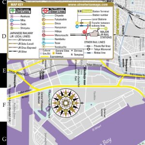 Streetwise Tokyo Map - Laminated City Center Street Map of Tokyo, Japan (Michelin Streetwise Maps)