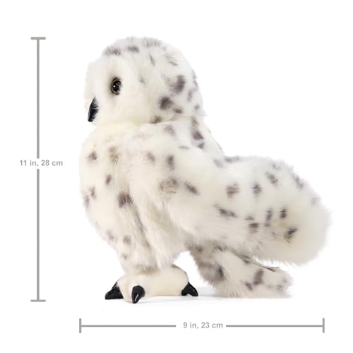 Folkmanis Snowy Owl Hand Puppet, Standard Packaging, White, Black