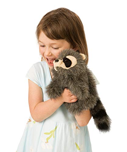 Folkmanis Baby Raccoon Hand Puppet, Gray, 1 EA