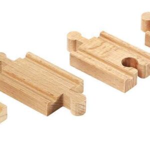 Brio World 33333-4-Piece Mini Straight Tracks | Versatile Wooden Train Set Extension | Ideal for Kids Aged 3 & Up | Compatible with Brio Railway Toys | FSC Certified for Sustainable Forestry