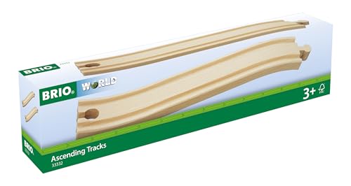 BRIO 33332 World Ascending Tracks - Comprehensive Wooden Train Tracks Set | Ideal for Kids Aged 3 and Up | Compatible with All BRIO Railway Toys | Foster Skill Development | FSC-Certified Wood