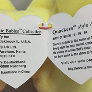 BEANIE BABIES Ty Quackers The Duck