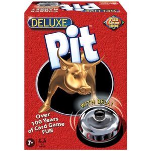 deluxe pit by winning moves games usa, loud and raucous party game for 3 to 8 players, ages 7 and up