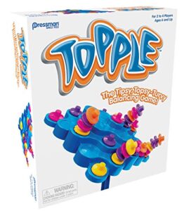 pressman toy - original topple board game brown