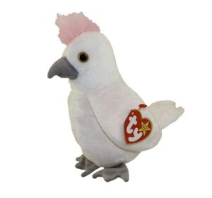 ty beanie babies - kuku the white cockatiel