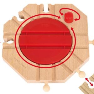 BRIO World - 33361 Mechanical Turntable | Engaging Train Toy Accessory for Creative Play | Safe for Kids Ages 3 and Up | Compatible with BRIO Railway Toys