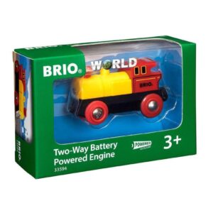 BRIO 33594 World Two-Way Battery-Operated Engine - Interactive Train Toy for Kids | Lights Up | Forward & Reverse Functions | Great Christmas or Birthday Gift | Suitable for Ages 3 and Up