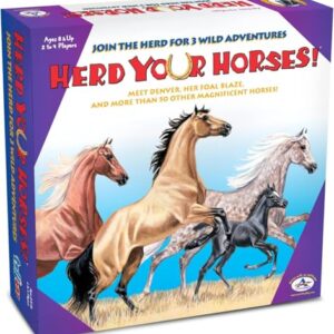 Herd Your Horses Game - Experience the Thrill of a Wild Horse Round-Up for 2-4 Players, Ages 8+