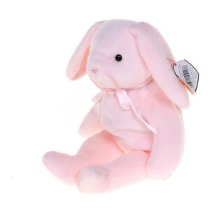 ty beanie baby, collectible "hoppity" pink rabbit