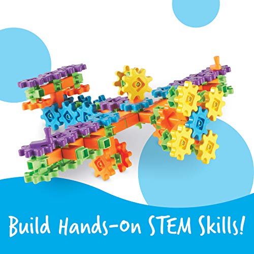 Learning Resources Gears! Gears! Gears! Super Building Toy Set, STEM Toys, Construction Toys, Gears for Kids, 150 Pieces, Ages 3+