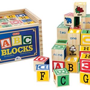 Schylling ABC Wooden Alphabet Blocks Toy