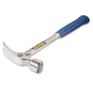 ESTWING Framing Hammer - 24 oz Long Handle Straight Rip Claw with Milled Face & Shock Reduction Grip - E3-24SM