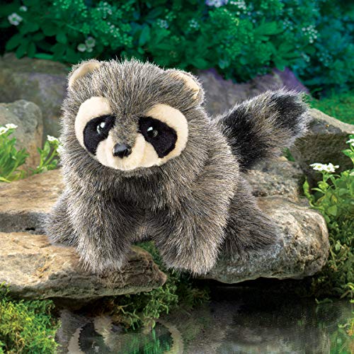 Folkmanis Baby Raccoon Hand Puppet, Gray, 1 EA