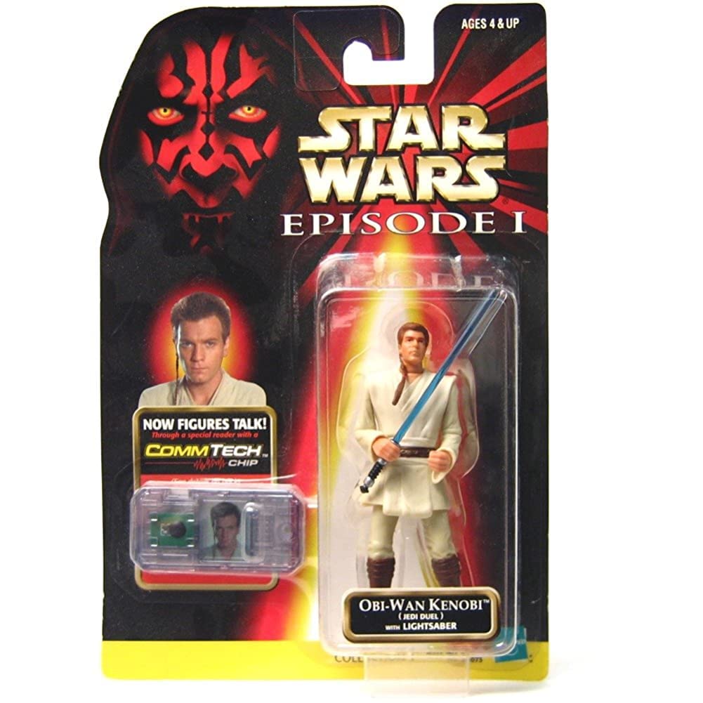 Star Wars Episode I: The Phantom Menace, Obi-Wan Kenobi (Jedi Duel) Action Figure, 3.75 Inches