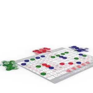 Jax Giant (aka Jumbo) SEQUENCE Game - Tube Edition with Cushioned Mat (27" x 32") Cards and Chips, Package Colors May Vary.