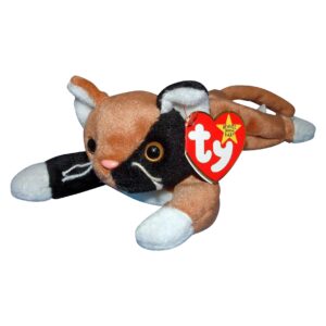 ty beanie babies - chip the cat plush toy, soft & colorful animal figure, 9 inches, for ages 12+ years