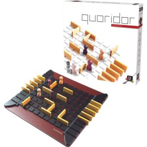 quoridor | abstract strategy game for adults and familes | ages 8+ | 2 to 4 players | 15 minutes