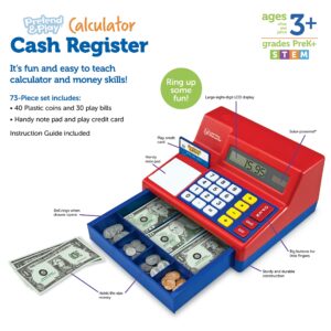 Learning Resources Pretend & Play Calculator Cash Register - 73 Pieces, Ages 3+ Develops Early Math Skills, Play Cash Register for Kids, Toy Cash Register, Play Money for Kids