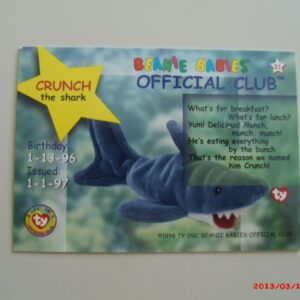 Crunch the Shark Beanie Baby (Retired)