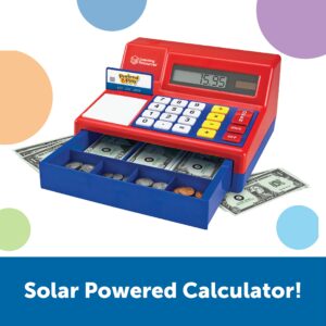 Learning Resources Pretend & Play Calculator Cash Register - 73 Pieces, Ages 3+ Develops Early Math Skills, Play Cash Register for Kids, Toy Cash Register, Play Money for Kids