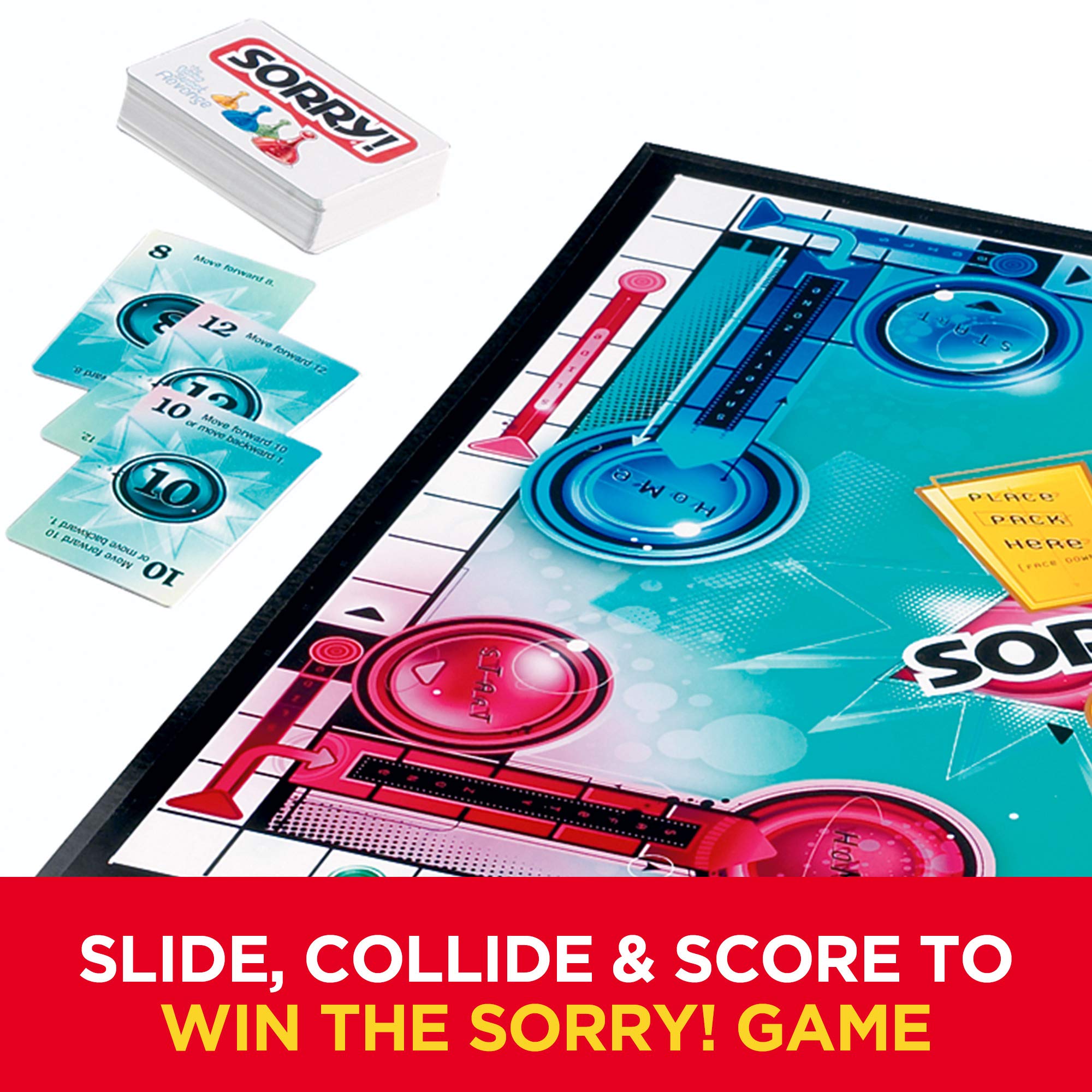 Sorry! Board Game for Kids Ages 6 and Up; Classic Hasbro Board Game; Each Player Gets 4 Pawns (Pawn Colors May Vary) – Amazon Exclusive