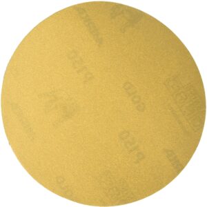 mirka gold adhesive sandpaper discs / 5 inch/grit 150 / no-hole/psa sanding disc / 100 pcs /‎ for orbital sander, sand paper pads for wood, composites, automotive /‎ 23-388-150