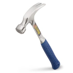 estwing framing hammer - 20 oz straight rip claw with milled face & shock reduction grip - e3-20sm