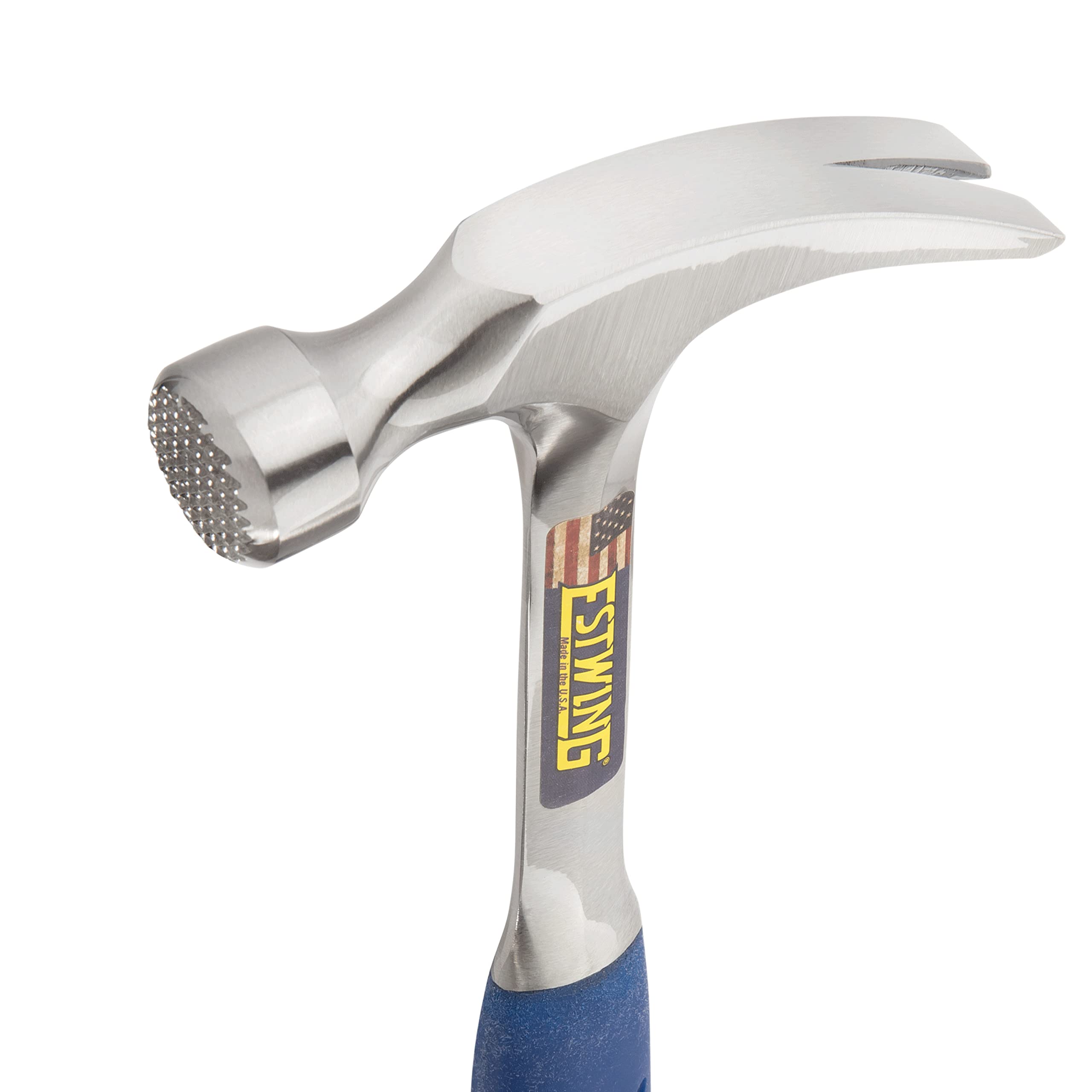 ESTWING Framing Hammer - 20 oz Straight Rip Claw with Milled Face & Shock Reduction Grip - E3-20SM