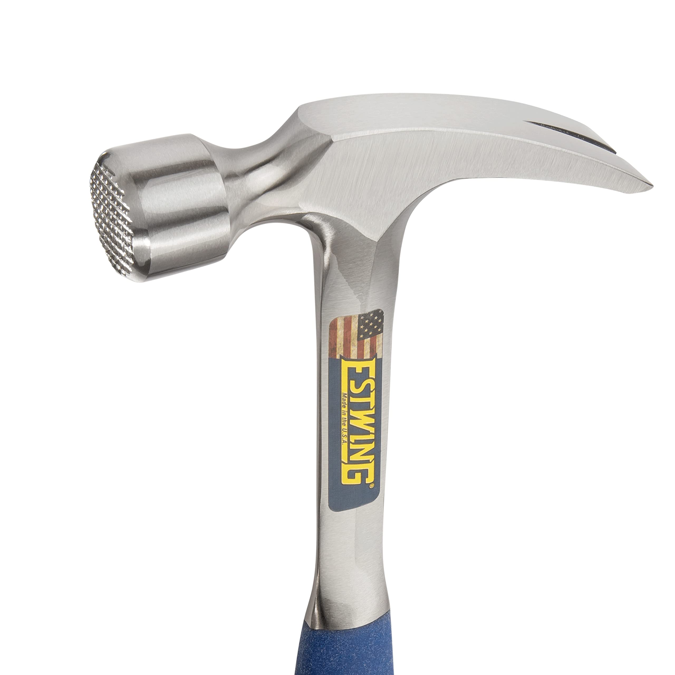 ESTWING Framing Hammer - 22 oz Straight Rip Claw with Milled Face & Shock Reduction Grip - E3-22SMR