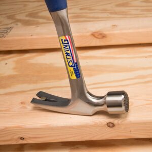 ESTWING Framing Hammer - 22 oz Straight Rip Claw with Milled Face & Shock Reduction Grip - E3-22SMR