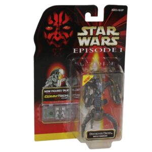 star wars episode i battle damaged destroyer droid action figure