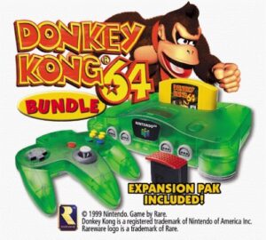 nintendo 64 system - video game console - donkey kong bundle