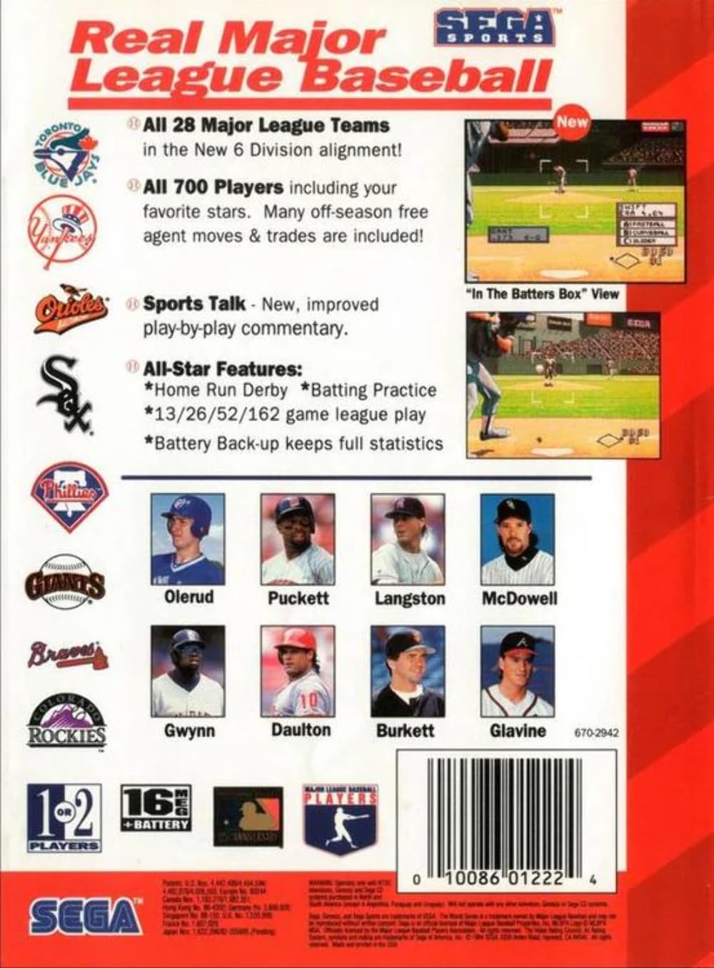 World Series Baseball - Sega Genesis