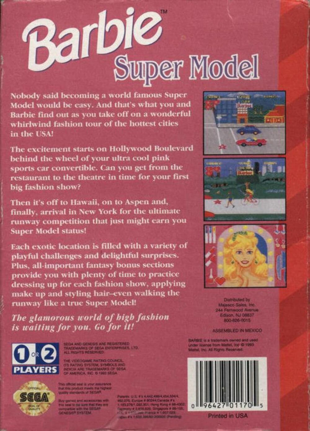 Barbie Super Model - Sega Genesis